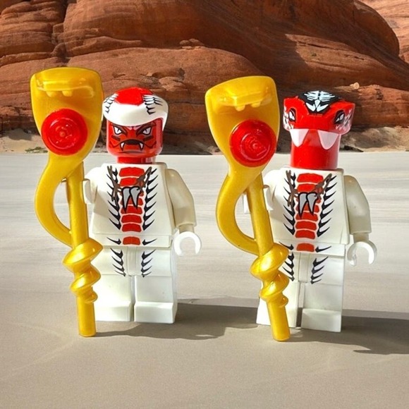 Lego | Toys | Lego Fangsuei And Snappa Minifigures Snake Staffs Ninjago ...